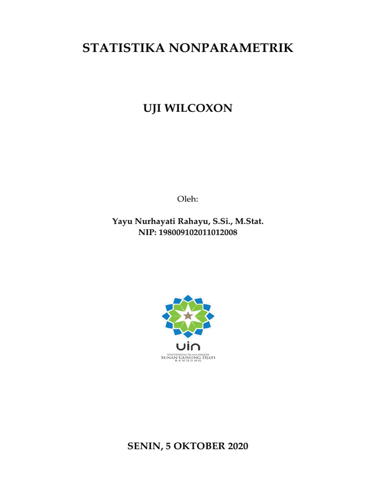 Uji Wilcoxon: Panduan Lengkap dan Contoh | PDF