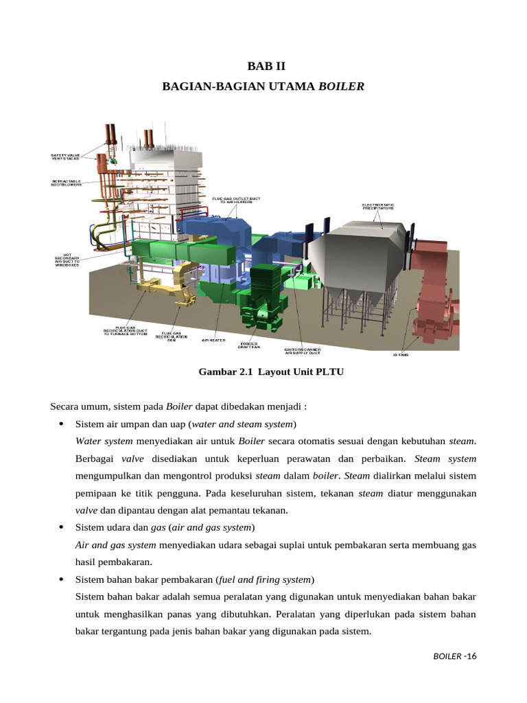Komponen Utama dan Fungsi Boiler | PDF