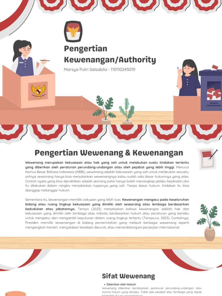 Pengertian Wewenang dan Kewenangan Hukum | PDF