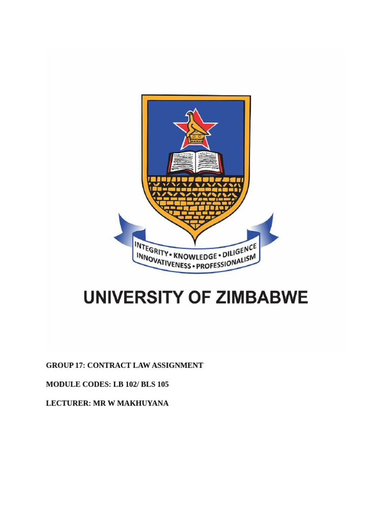 LAW OF CONTRACT-GROUP 17 Assignment Edited | PDF | Breach Of Contract | Offer And Acceptance
