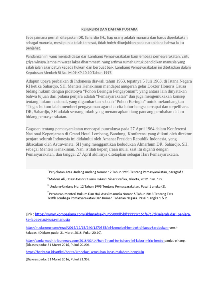 Referensi Dan Daftar Pustaka | PDF