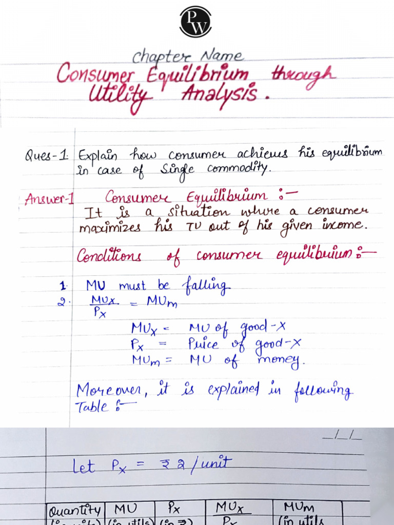 Consumer Equilibrium Explained | PDF