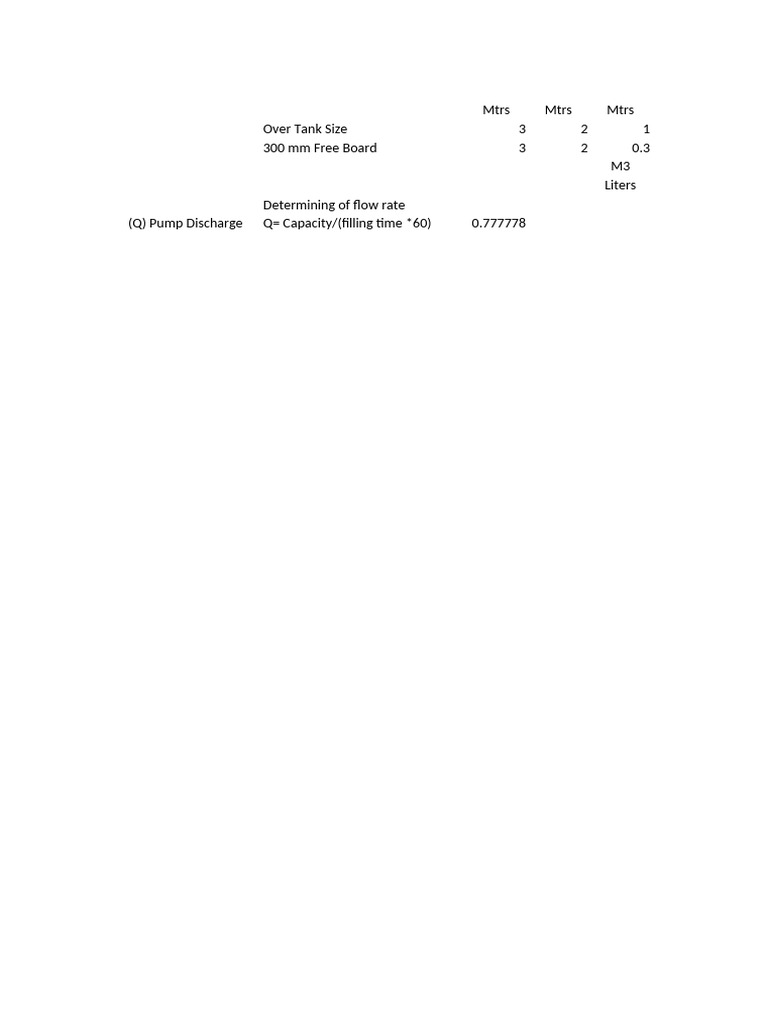 Pump Head Calculation | PDF