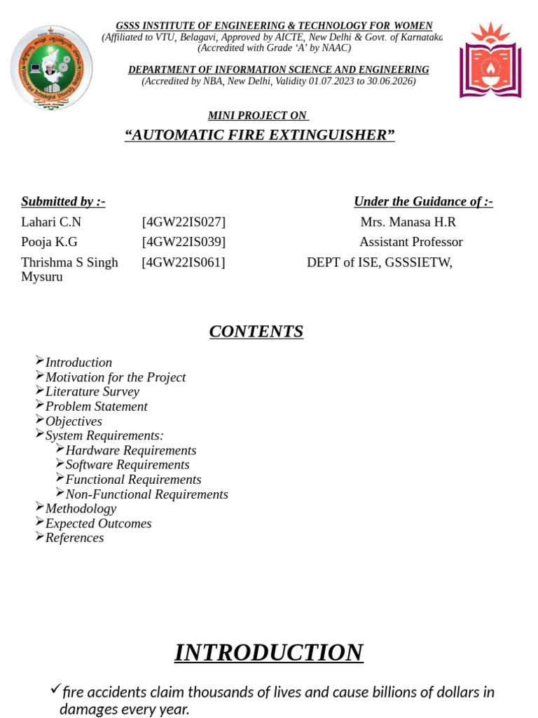 Automatic Fir Extinguisher Final Ppt | PDF | Relay | Servomechanism