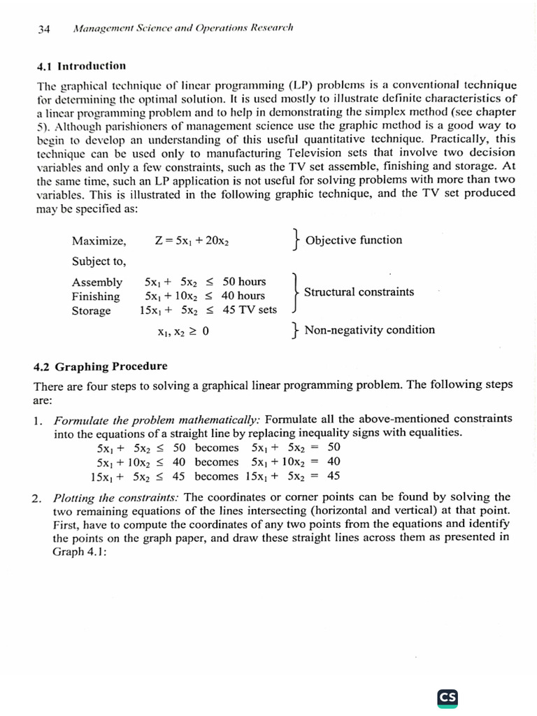 Ch 4 Linear Programming Lecture 02 Pdf