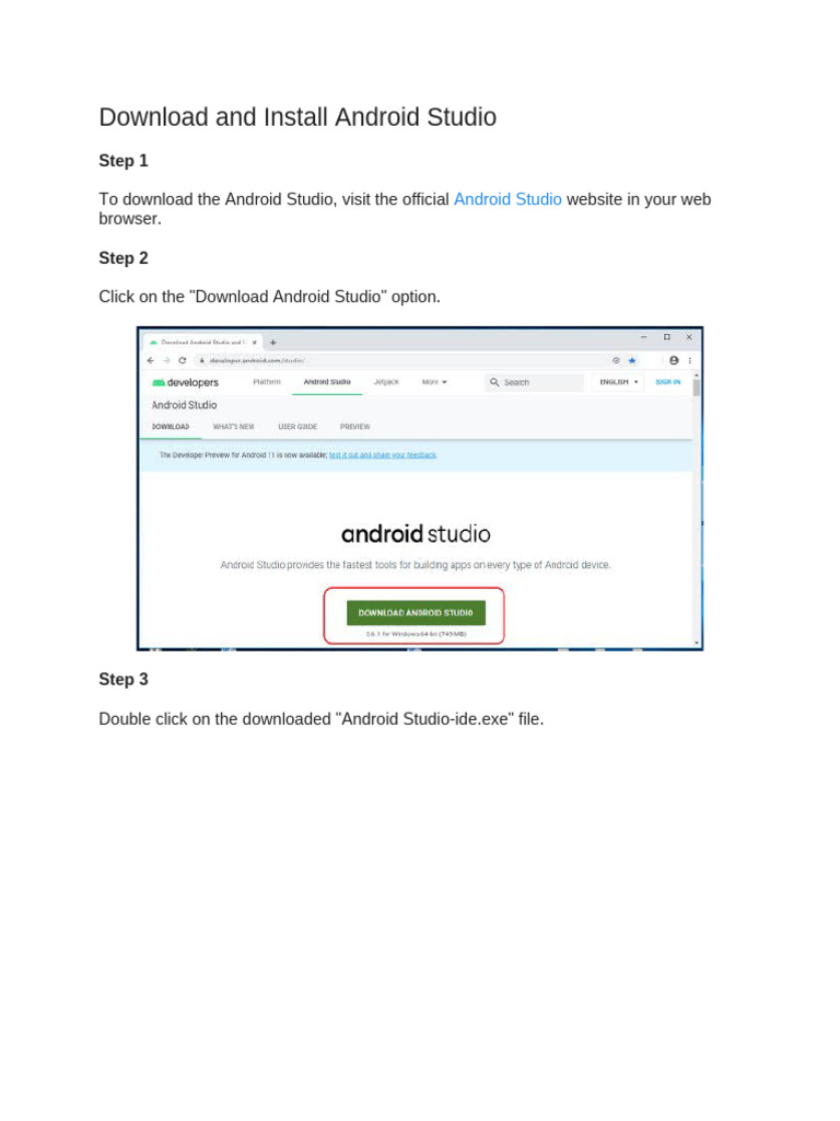 Installation Android Studio | PDF
