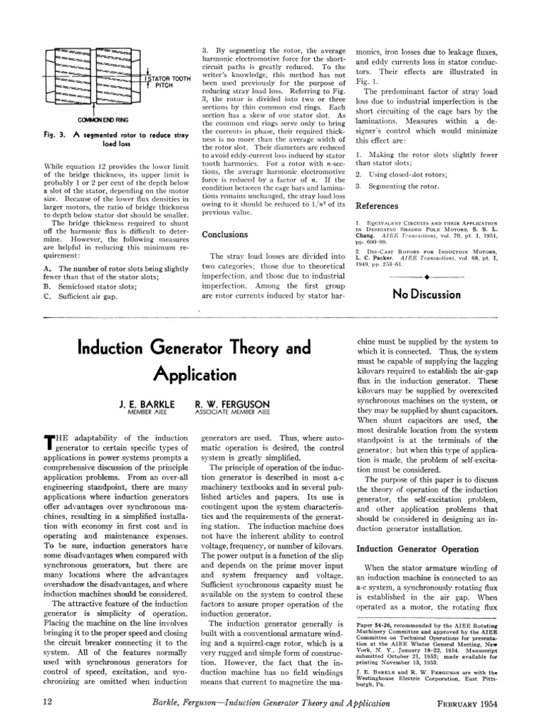 Induction Generator Theory Overview | PDF | Electric Generator | Capacitor
