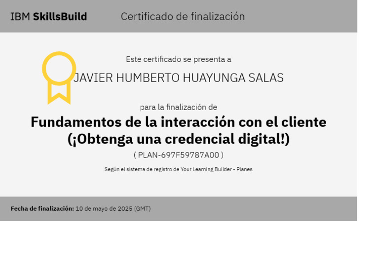 Certificado de Finalización _ SkillsBuild | PDF