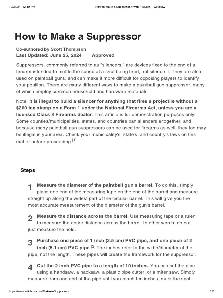 How To Make A Suppressor (With Pictures) - Wikihow | PDF | Gun Barrel | Gun