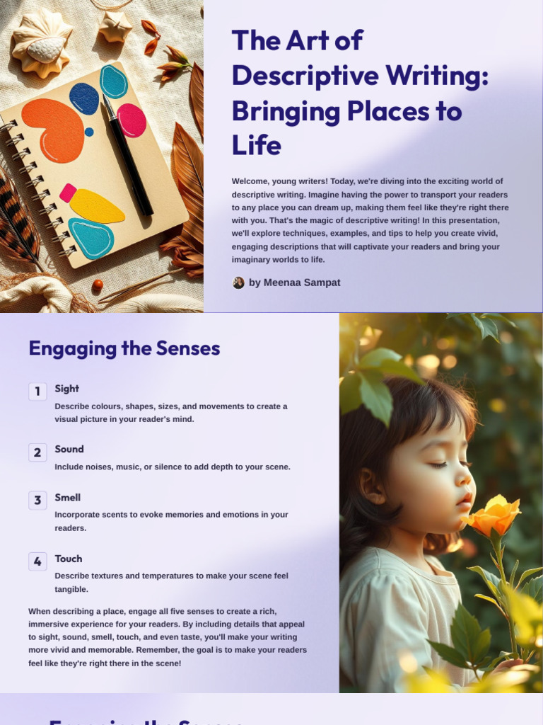 The Art of Descriptive Writing Bringing Places To Life 1 | PDF ...