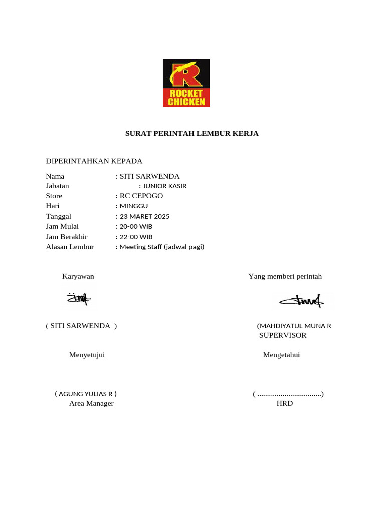 Spl Winda 23 Maret 2025 | PDF