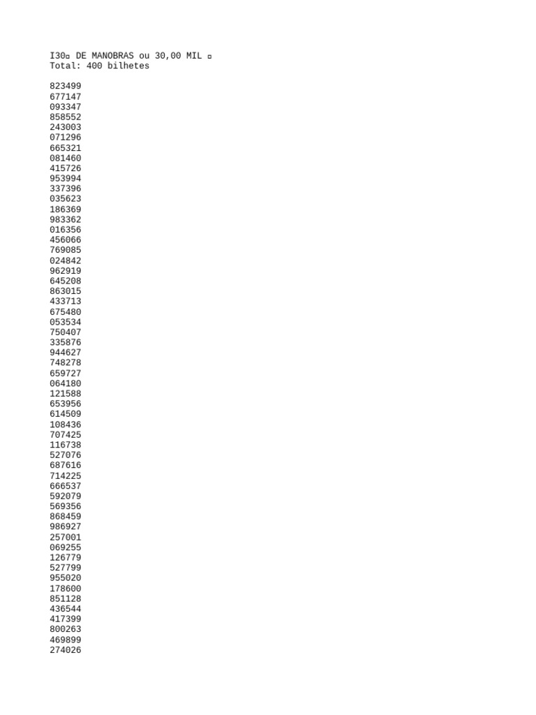 I30 de Manobras Ou 30 00 Mil 59 | PDF