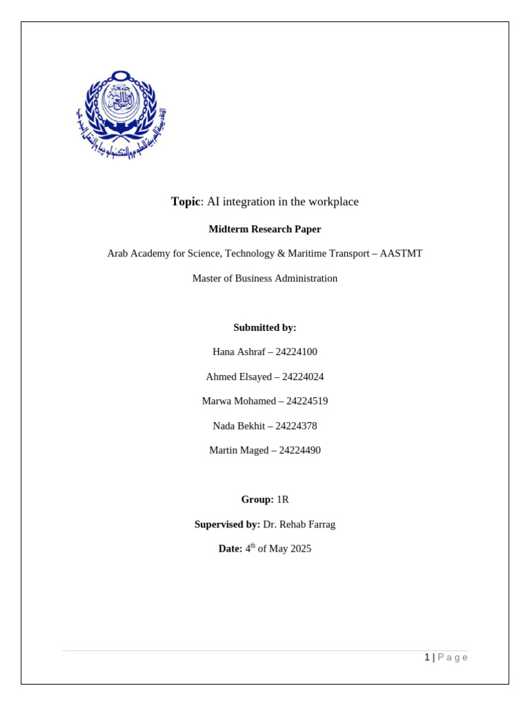 Midterm Research Paper | PDF | Artificial Intelligence | Intelligence ...
