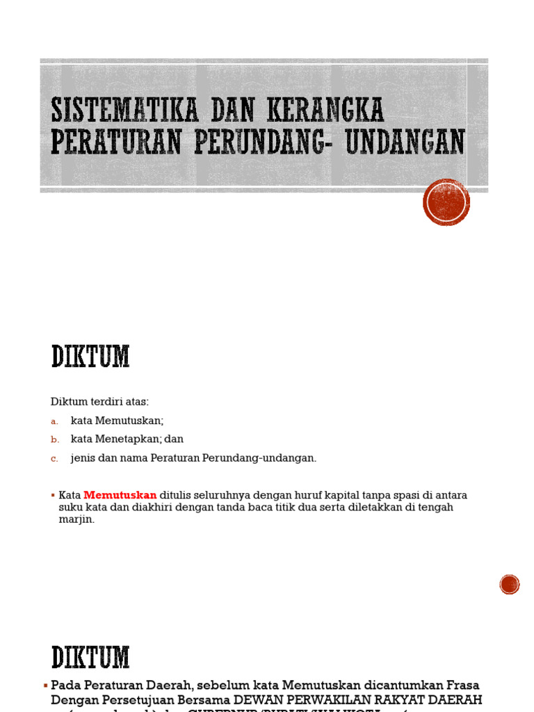 Panduan Penulisan Peraturan Perundang-undangan | PDF