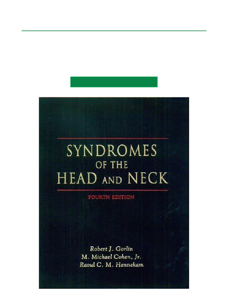 Breakthrough Read Syndromes of The Head and Neck, 4th Edition Scribd ...