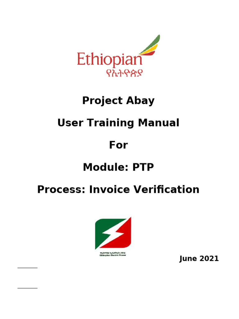 SAP - EEP - PTP - Invoice Verification User Manual | PDF | Receipt ...
