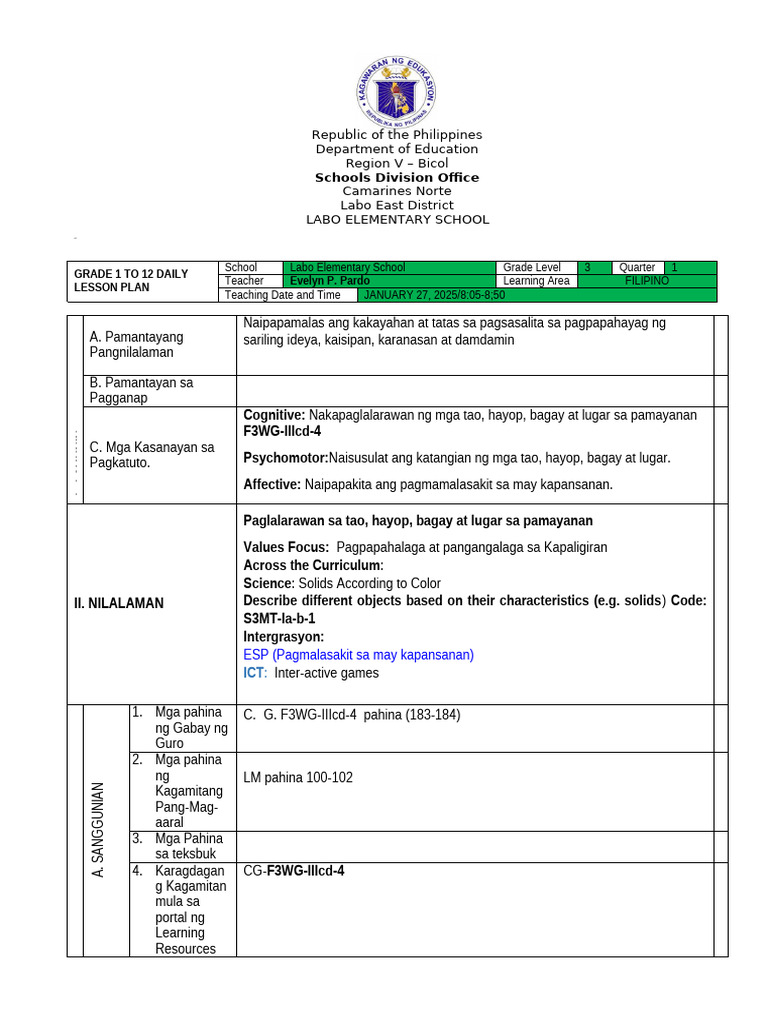 Cot Eve 3q-Fil. S.Y. 2024-2025 | PDF