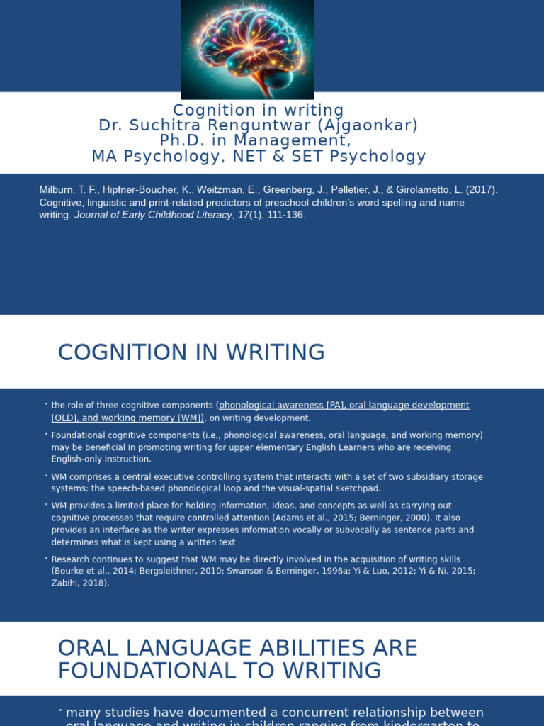 Cognitive Factors in Writing Development | PDF | Word | Orthography