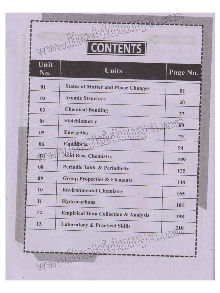 9th Class Chemistry Unique Notes New Syllabus 2025 Pages000 | PDF