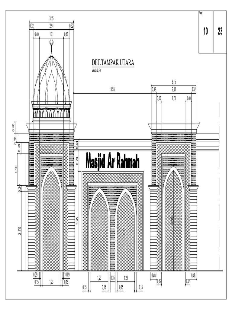 Det - Tampak Utara: Skala 1:50 | PDF