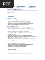 SOP For Transport Operations Staff | PDF | Truck Driver | Receipt