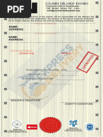 CN 38 Delivery Bill Overview | PDF | Postage Stamp | Aviation