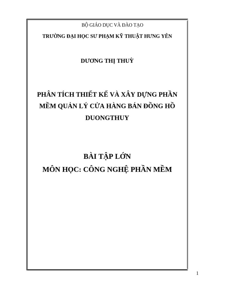 Bao Cao BTL CNPM | PDF