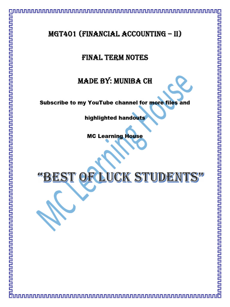 Short Term Investment Accounting Notes | PDF | Depreciation ...