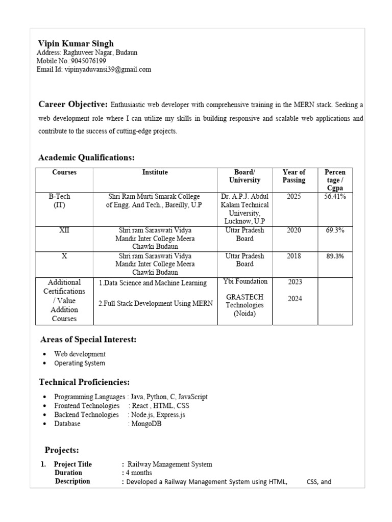 A148379217067b005ee10cb6 A67b005ee0ee8e Vipin CV 2 | PDF | Web Development | Java Script