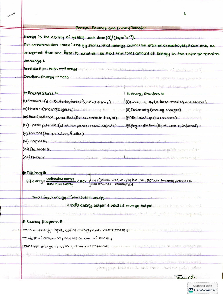 Energy and Methods of Energy Transfer | PDF