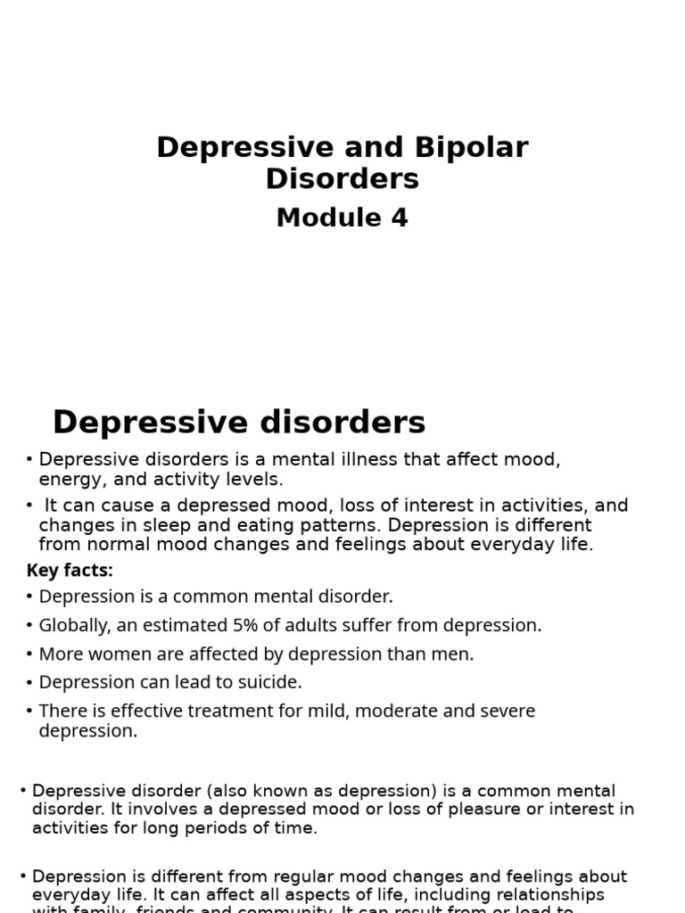 Depressive Disorders | PDF | Major Depressive Disorder | Bipolar Disorder