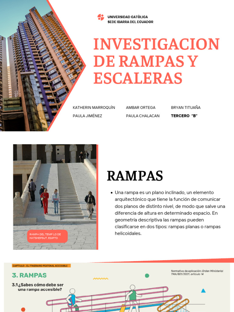 Investigacion de Rampas y Escaleras | PDF | Ascensor | Hormigón