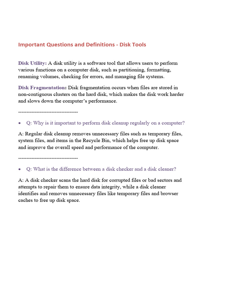 Disk Tools | PDF