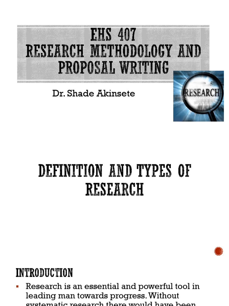 EHS 407 Research Methods Lecture NOTES | PDF | Hypothesis | Statistics