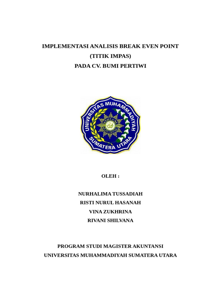 Implementasi Analisis Break Even Point | PDF