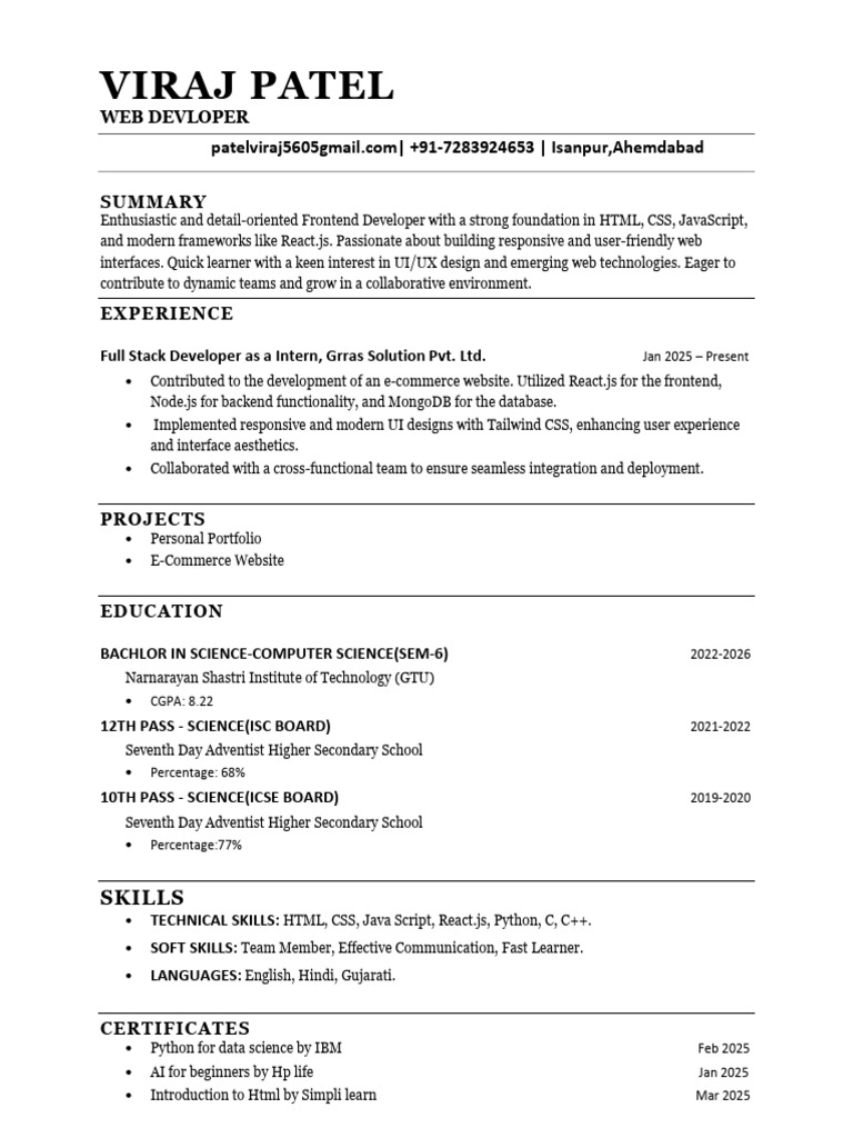 resume01 | PDF