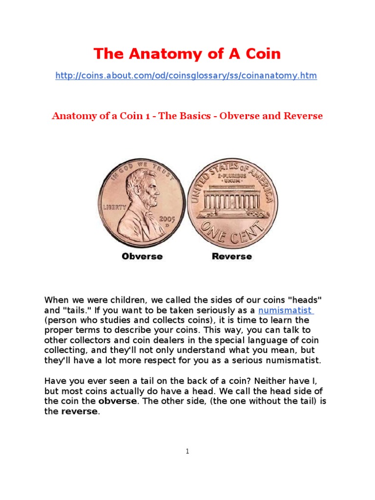 The Anatomy of A Coin | PDF | United States Mint | Coins