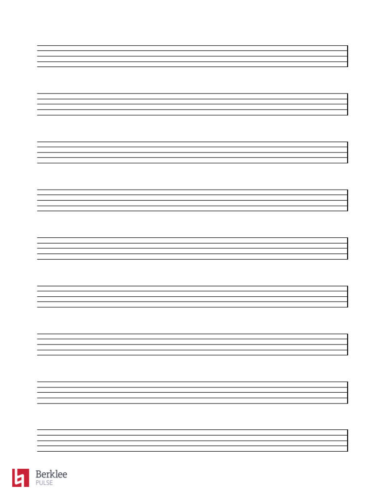 Printable Blank Sheet Music Berklee | PDF