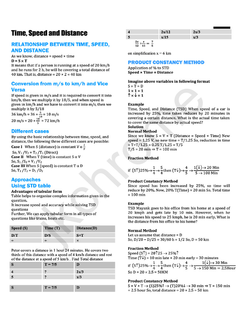Time Speed and Distance Jkchrome Com | PDF