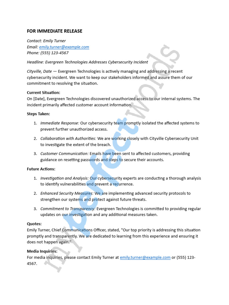 crisis-press-release-example-pdf | PDF