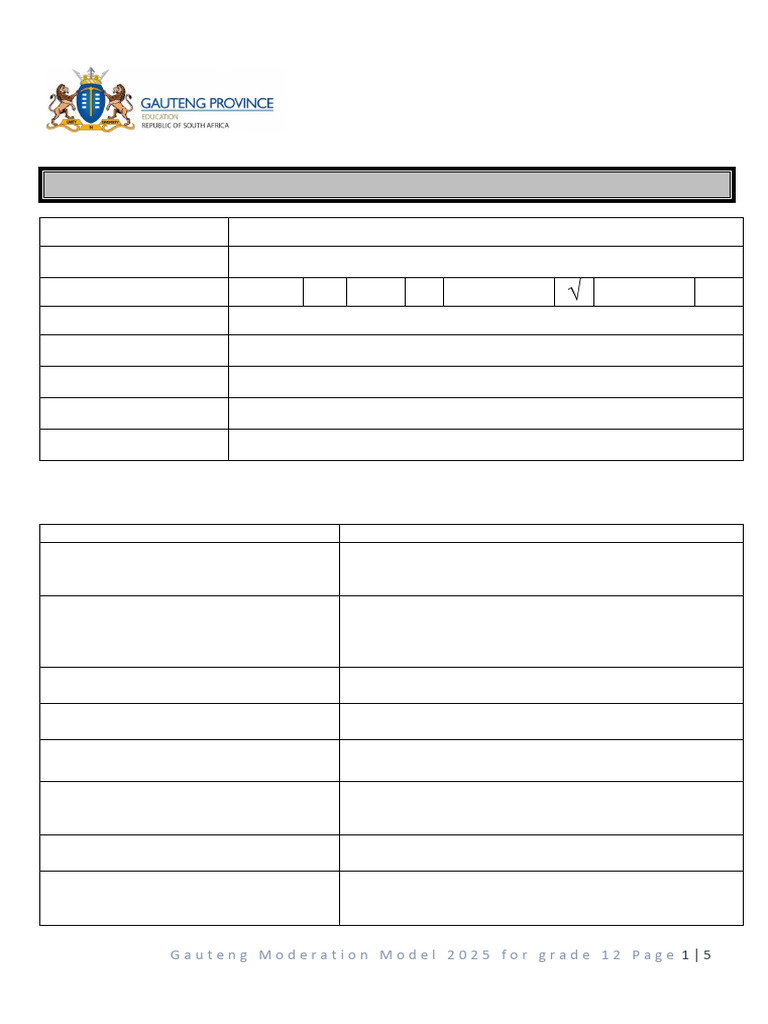J2 Post Assessment Moderation Tool | PDF | Multiple Choice | Teachers