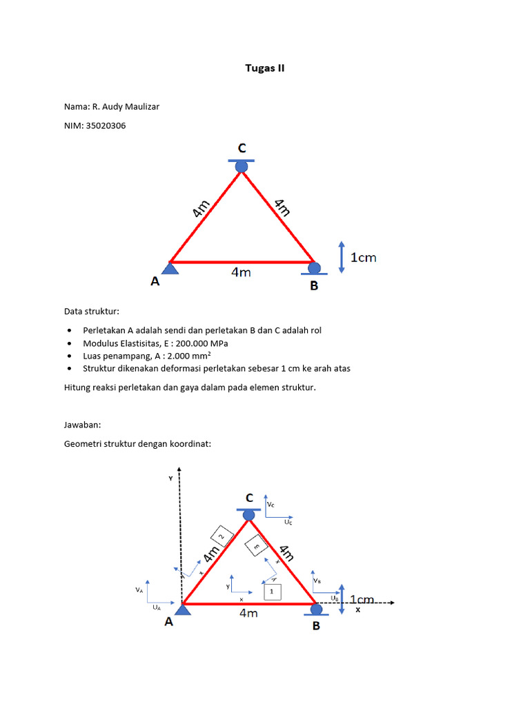 Analisis Frame Structure | PDF | Structural Analysis | Mechanical Engineering