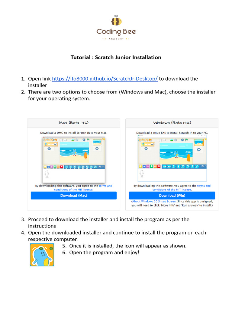 Tutorial - Scratch Junior Installation | PDF