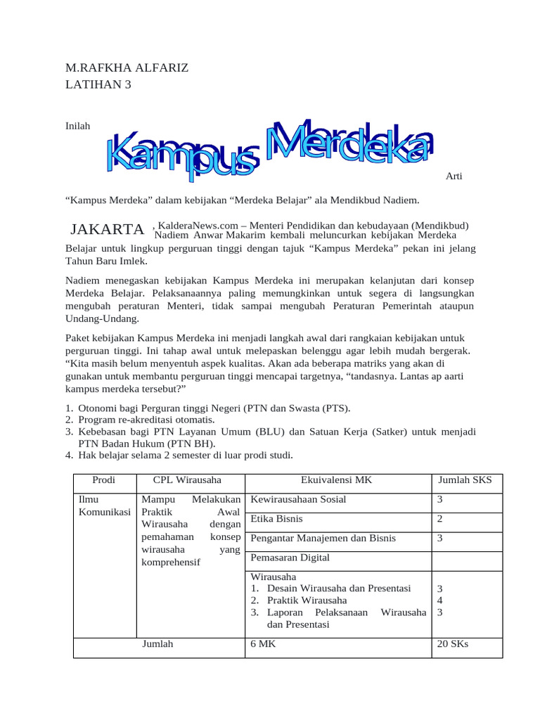 Kampus Merdeka | PDF