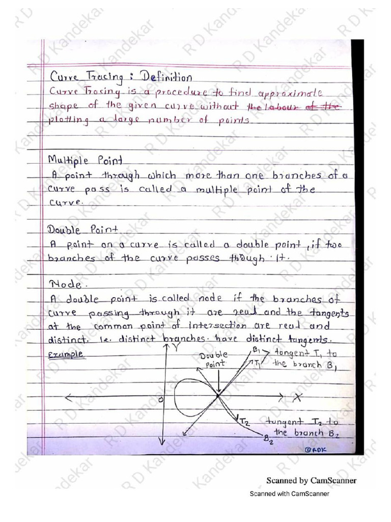 Curve Tracing Notes 1 | PDF