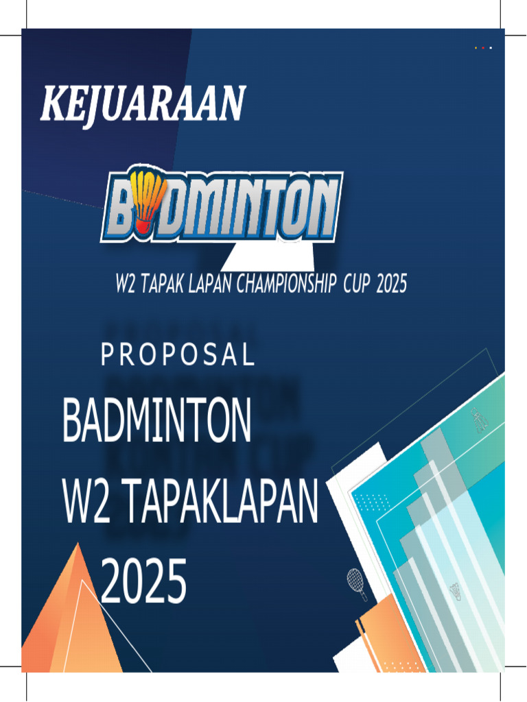 Proposal+Badminton tapak lapan (1) | PDF