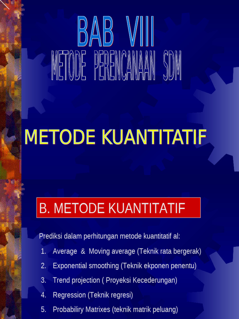 Metode Kuantitatif dalam Prediksi SDM | PDF