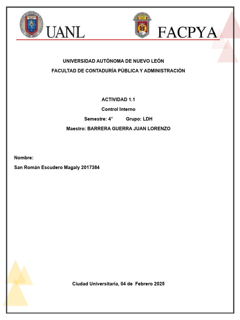 Act1.1 Control Interno Srem | PDF | Business | Auditoría