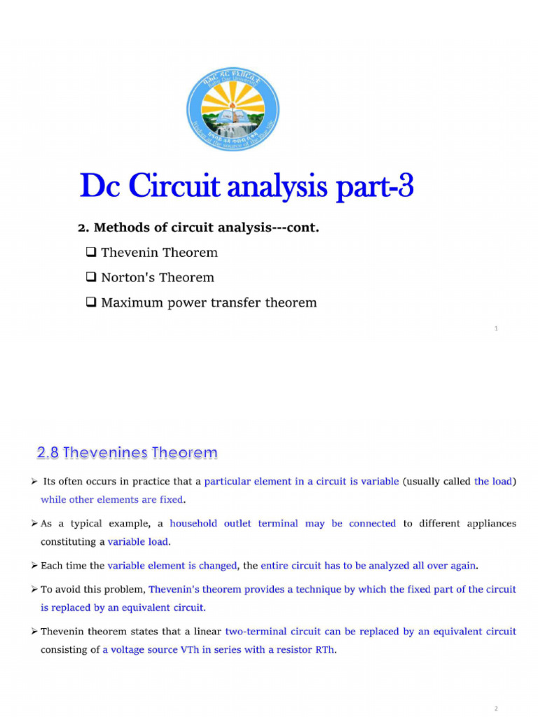 DC Circuit Analysis Part 3 - Page 0001 | PDF