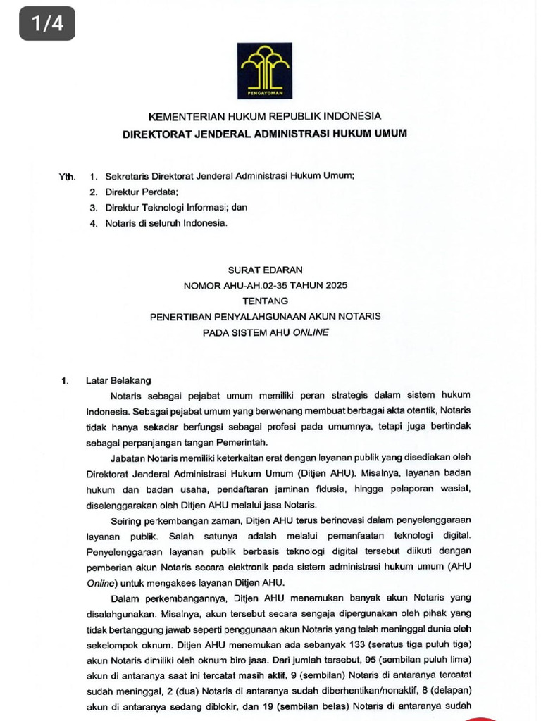 Surat Edaran | PDF
